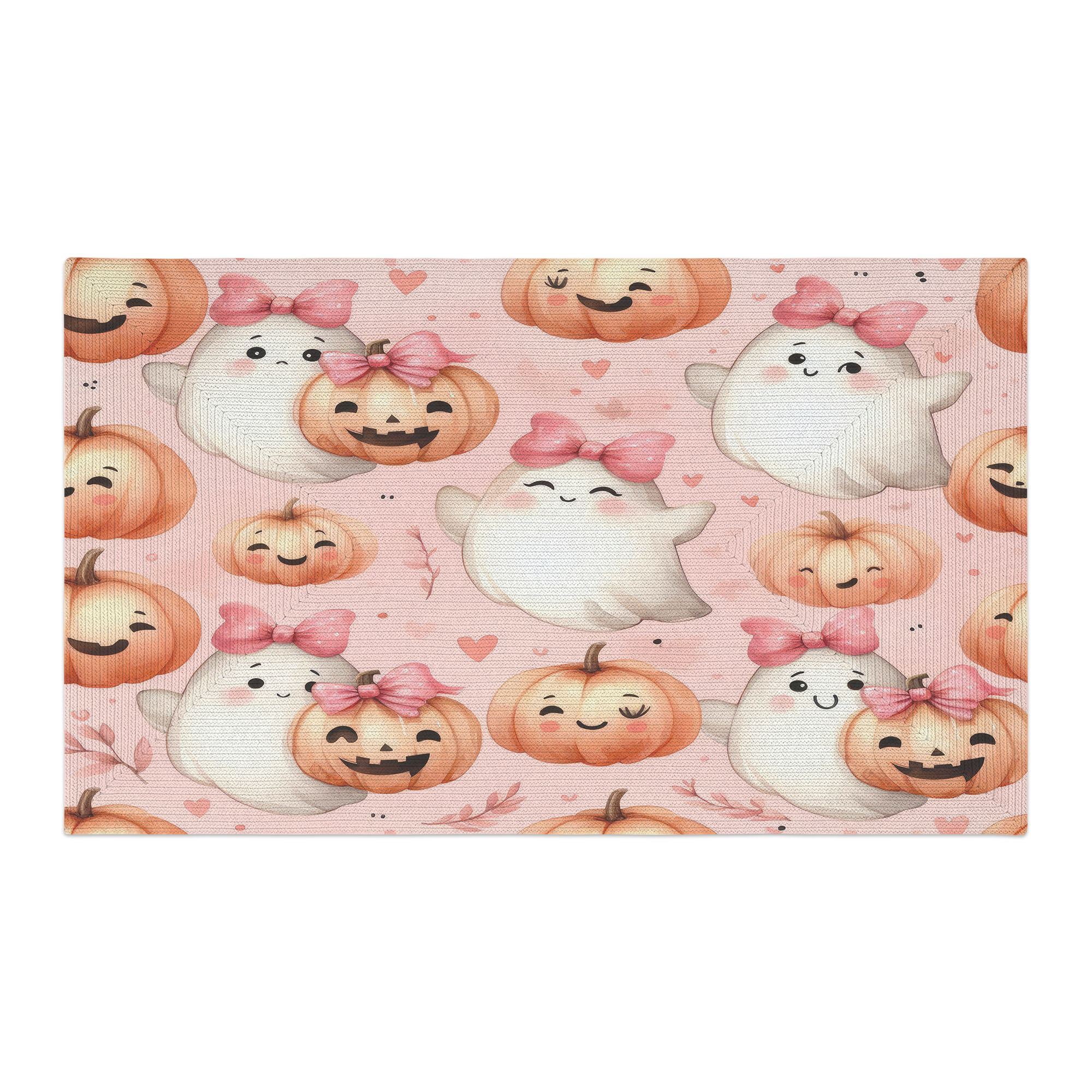 The Holiday Aisle® Ghost Gourd Duo Braided Rug | Wayfair