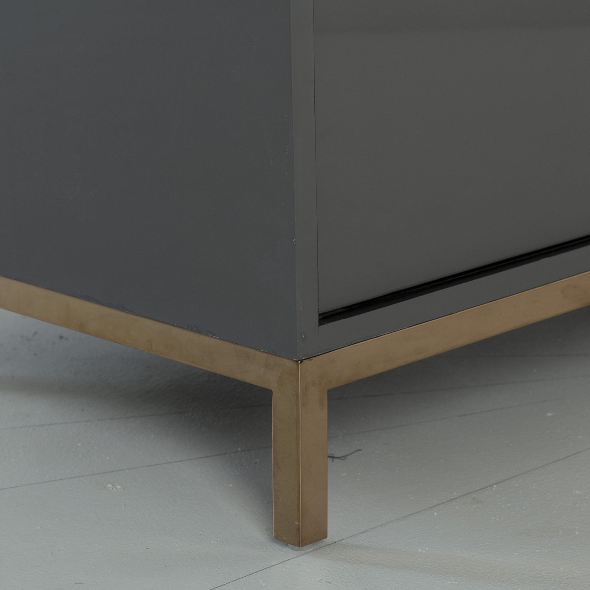 Sonder Living Shield Cabinet - Dark Grey Lacquer | Perigold