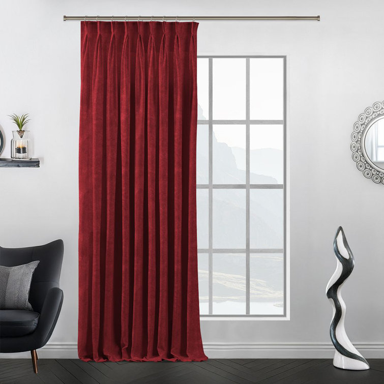 Canora Grey Luxury Pinch Pleat Curtain Panel - Single Drapery for ...