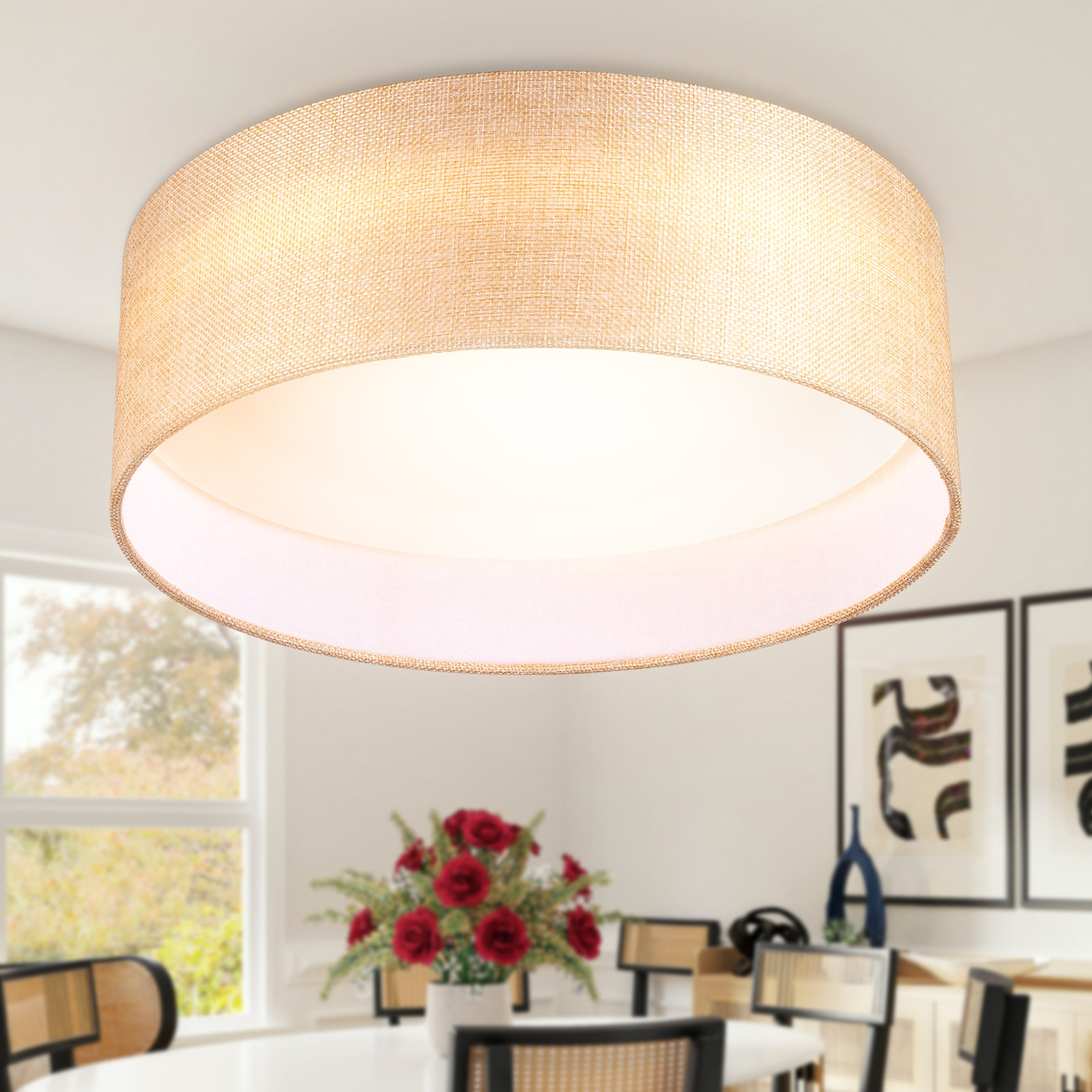 Fabric Flush Mount Light