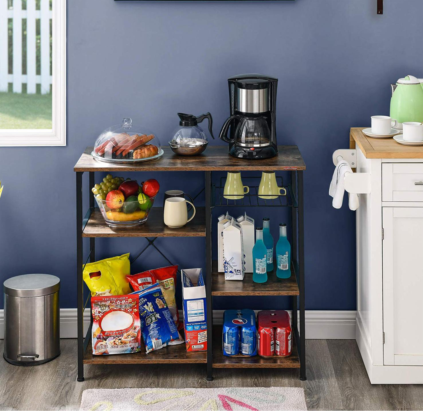 17 Stories Svara Steel Standard Baker's Rack with Microwave ...