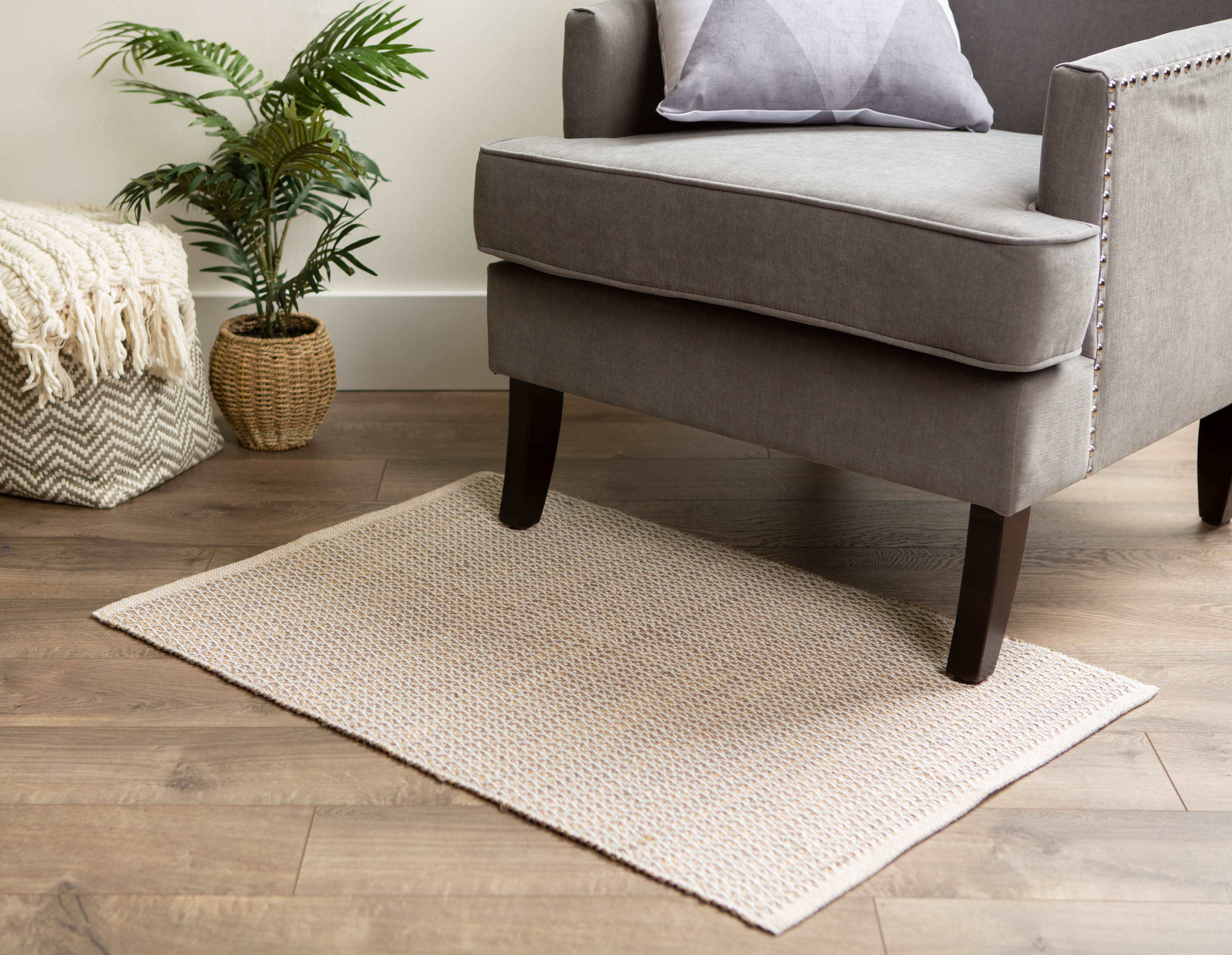 Bungalow Rose Wingert Recycled Yarn Diamond Cotton Brown Area Rug ...