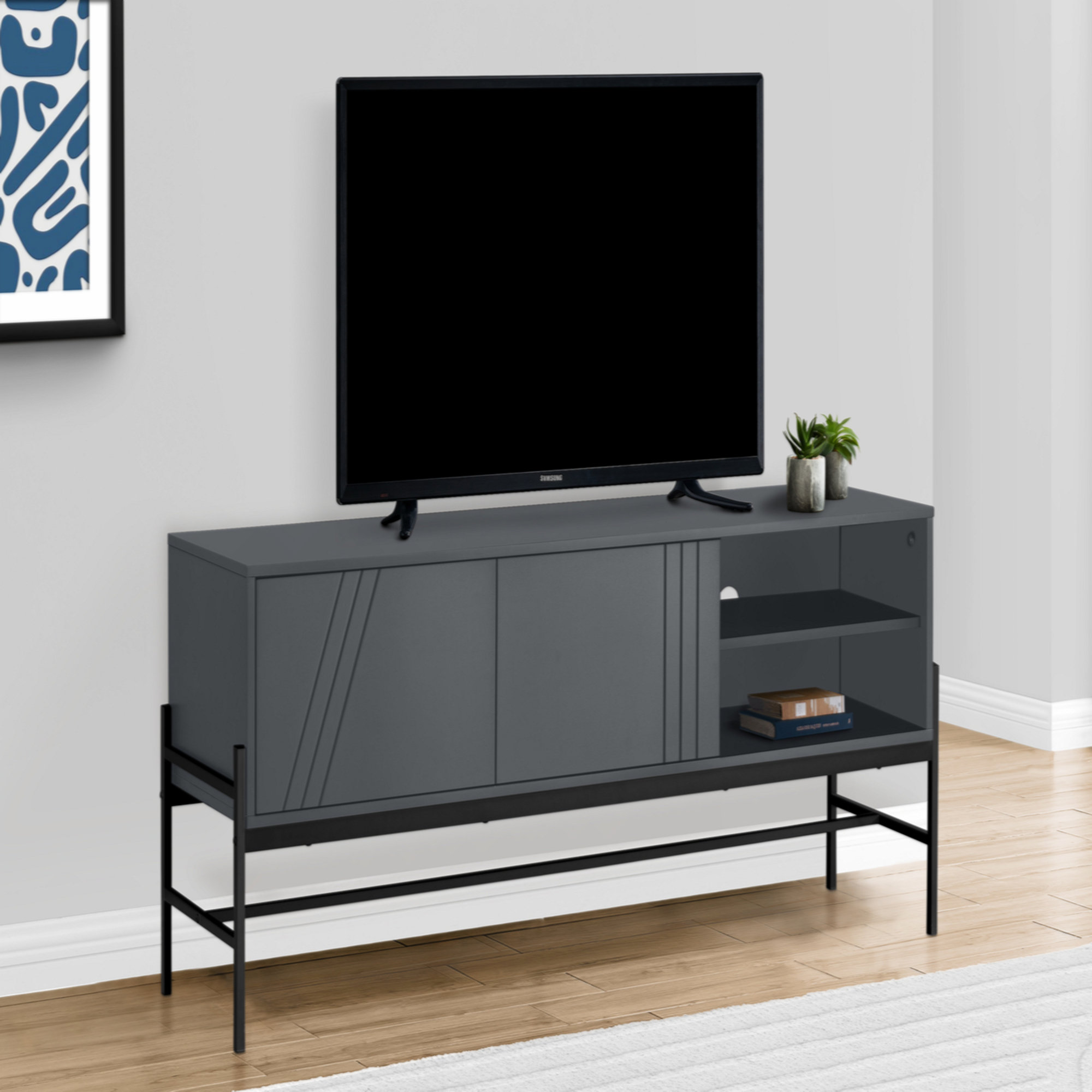 17 Stories Tv Stand, 60 Inch, Console, Media Entertainment Center ...