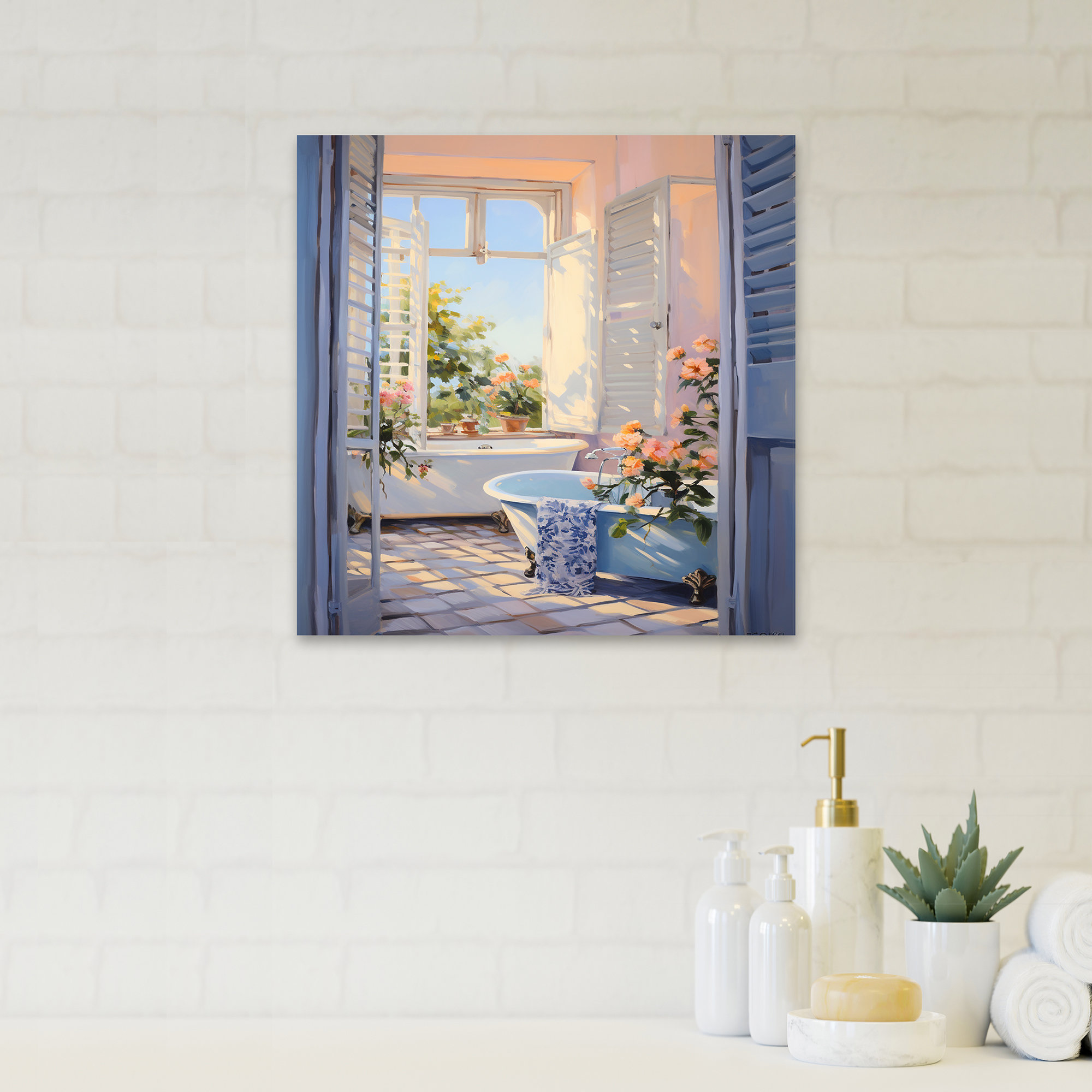 Winston Porter Bathroom Serenity II - Bathroom Wall Art | Wayfair