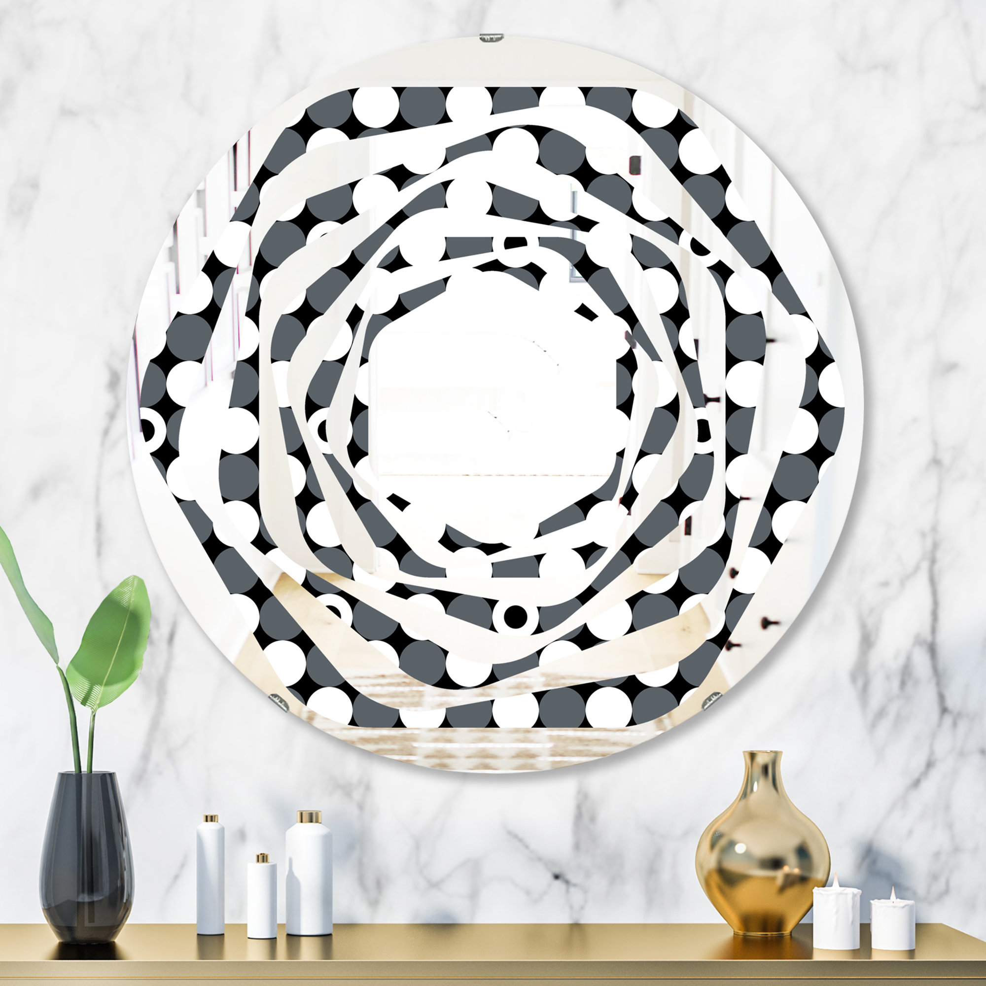 East Urban Home Whirl Geometric Pattern XIV Modern Frameless Wall ...