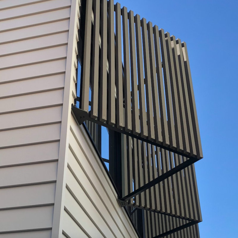 e-Joy 79" x 2.4" Wood Composite Louver Screens Architectural Decoration ...