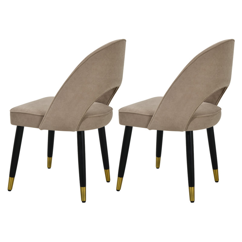 Everly Quinn Louis Velvet Upholstered Side Chair & Reviews | Wayfair