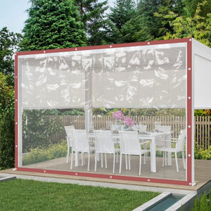 OUKANING 8 * 10FT PVC Waterproof Clear Awning for Patio, Canopies ...