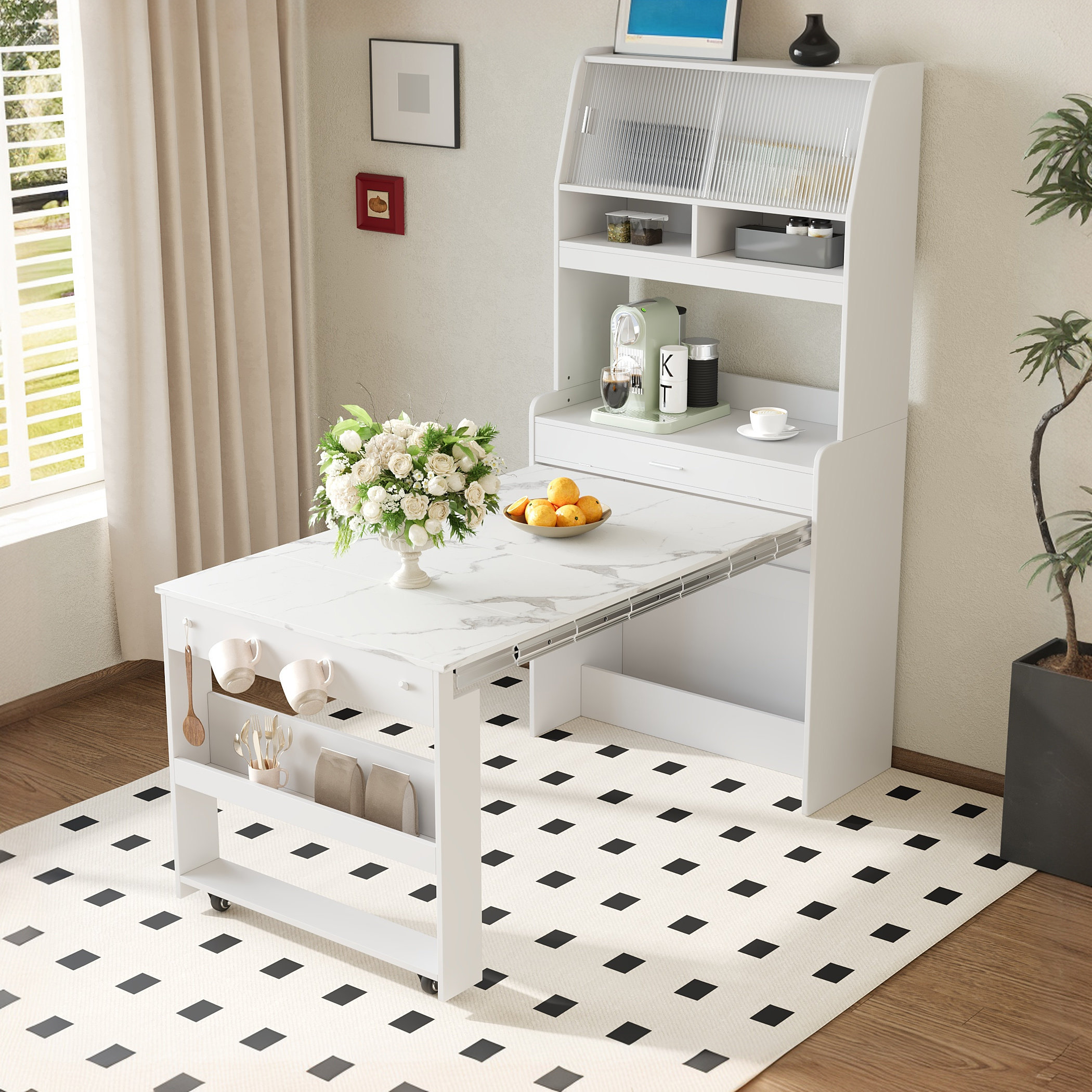 extendable space saving table