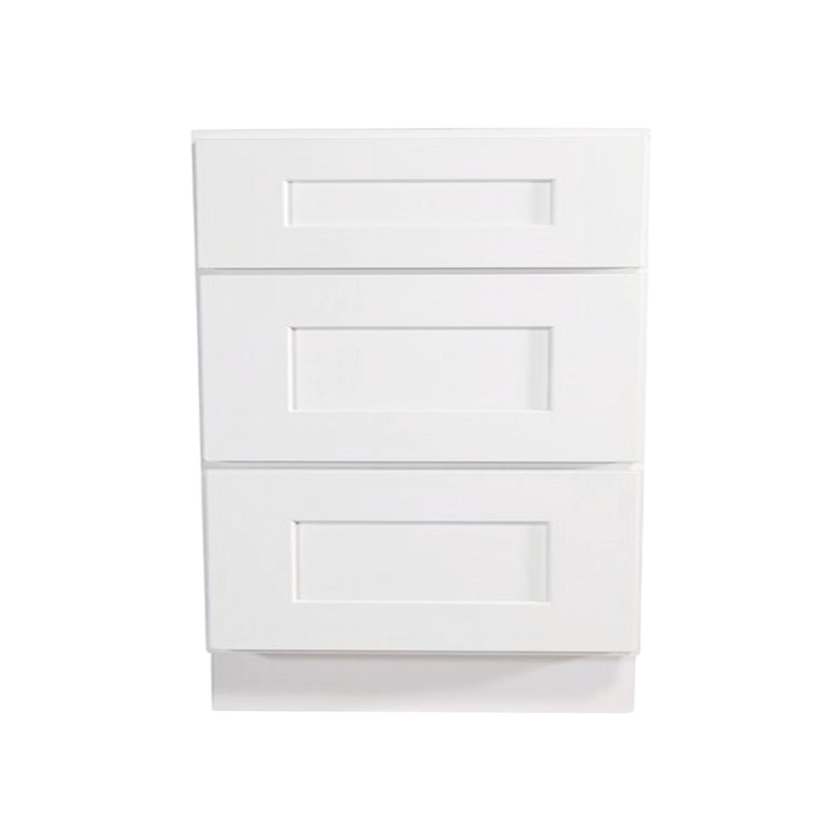 L&C Cabinetry 24 Inch Kitchen Drawer Base Cabinet - Shaker Style ...