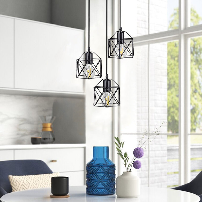 17 Stories Ilanit 3 - Light Shaded Cylinder Pendant "& Reviews" | Wayfair
