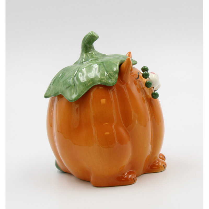 August Grove® Ceramic Whisker Pumpkin Cat Candy Box & Reviews | Wayfair