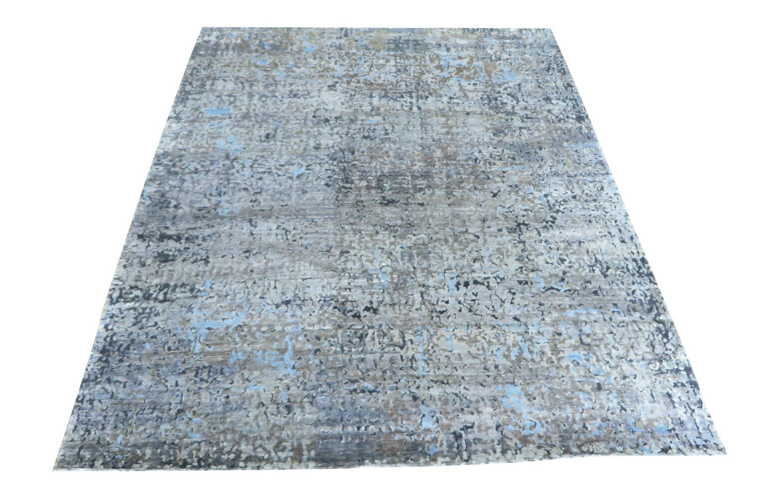 Bungalow Rose One-of-a-Kind Dunnes Hand-Knotted Blue/Ivory/Gray 8'1" x ...