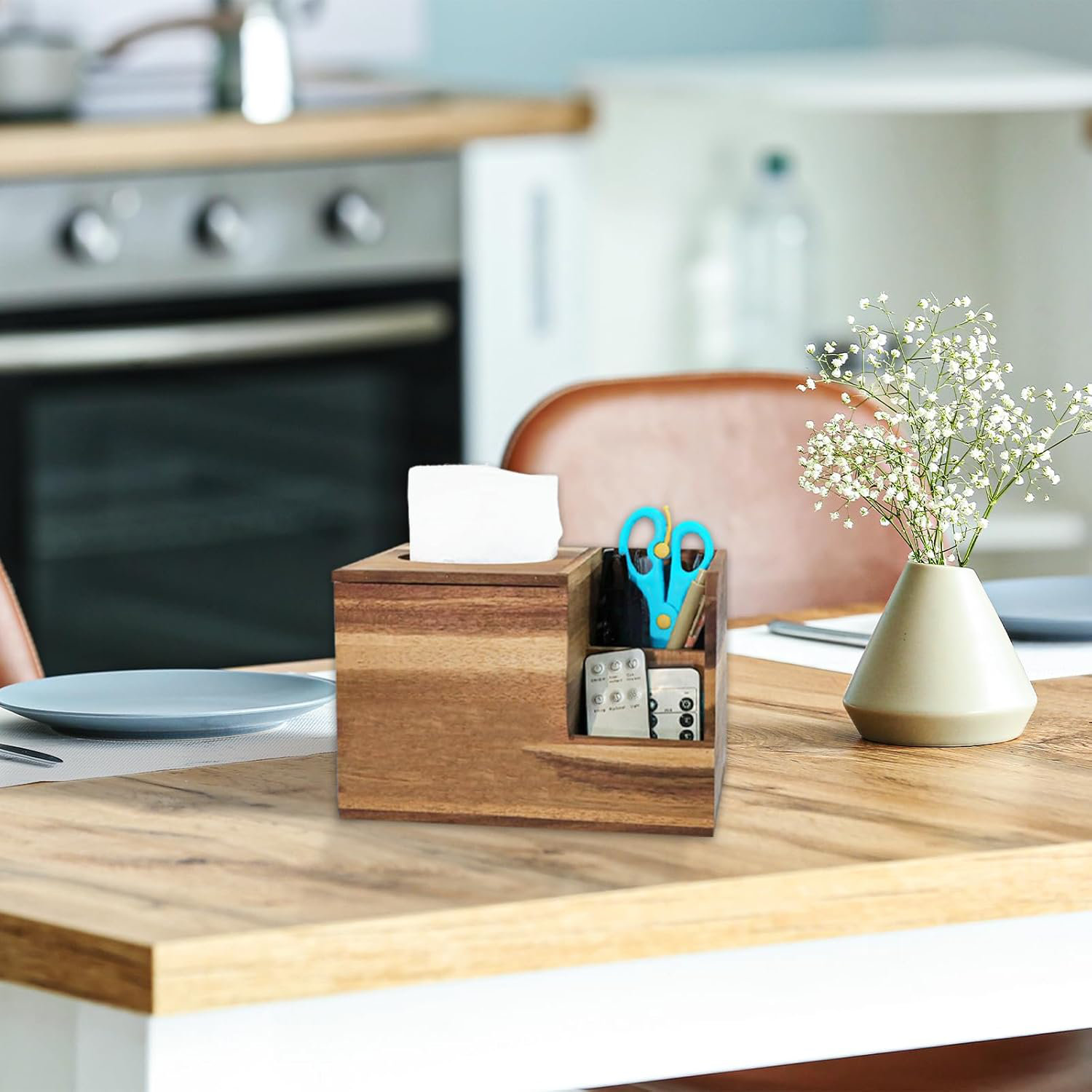 Millwood Pines Wood Tissue Box Cover Square, Decorative And ...