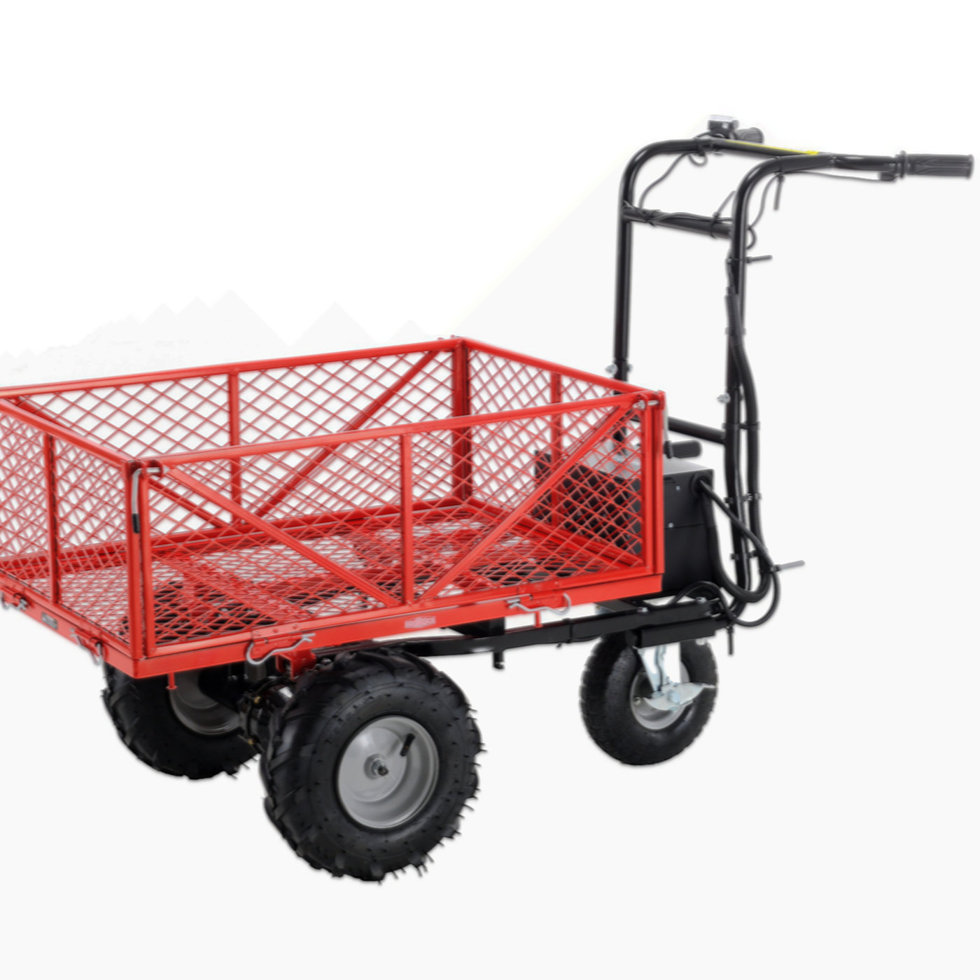 GZMWON Wheelbarrow Utility Cart Electric Powered Cart 48V28ah 500W ...