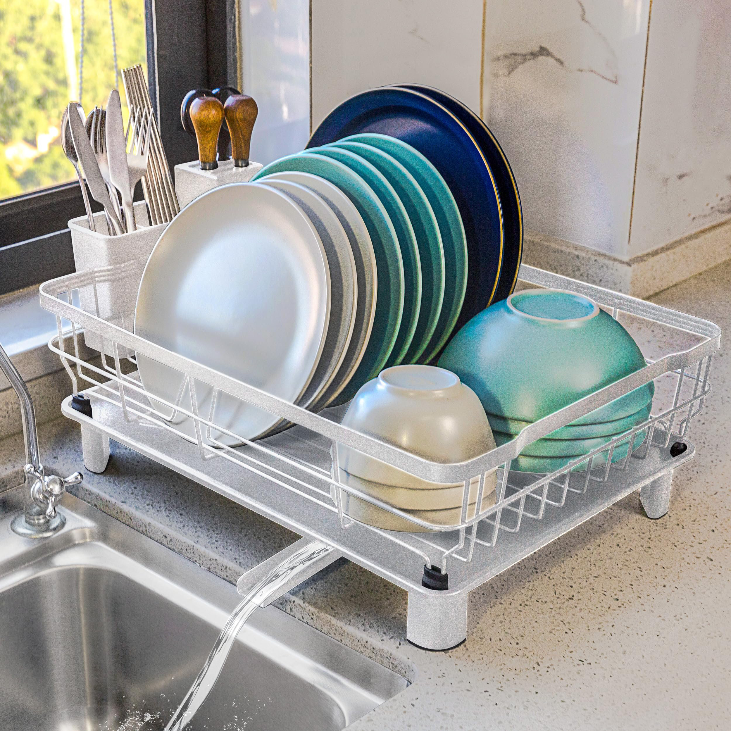 Zeki Shoggy Dish Drying Rack For Kitchen Counter,Space-Saving Dish Rack ...