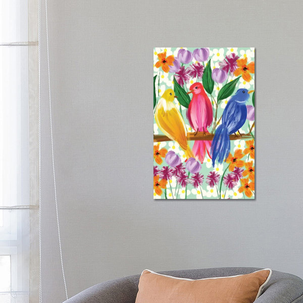 ClassicLiving Chatter by Dina Razin - Wrapped Canvas Painting | Wayfair ...
