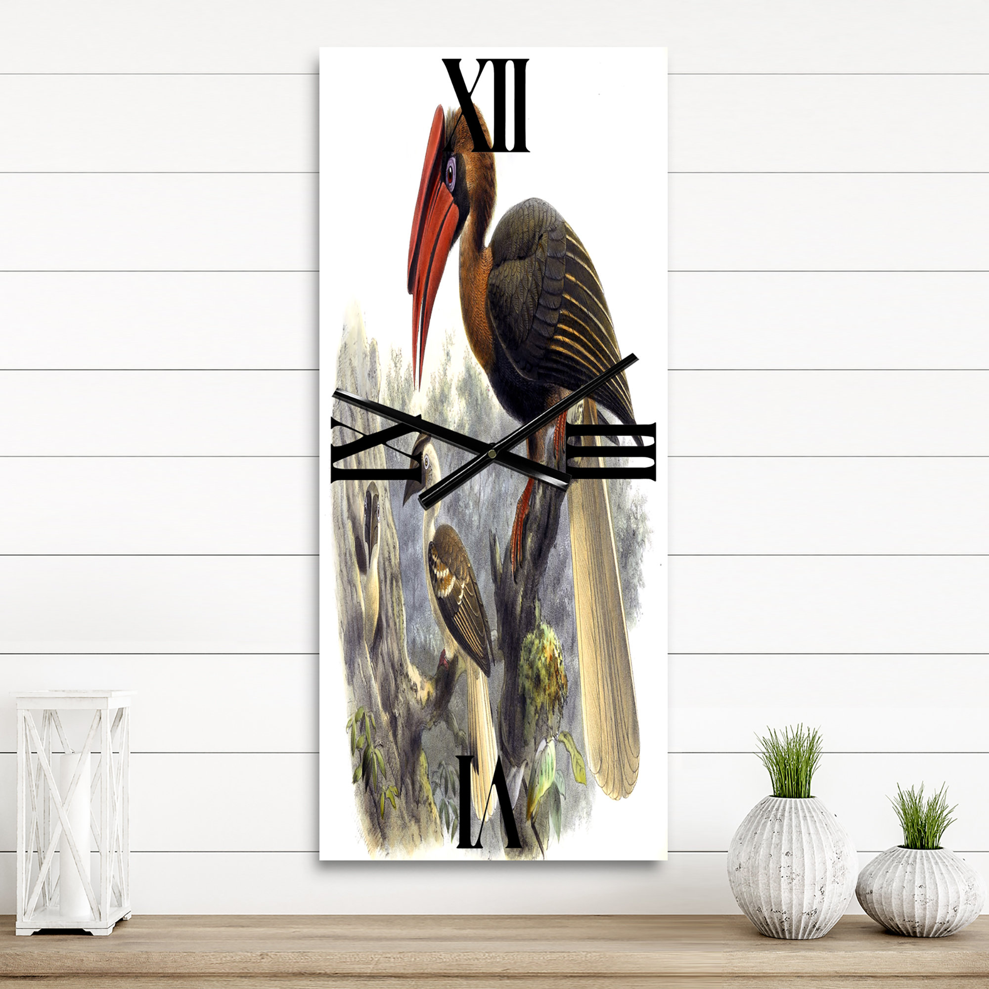 East Urban Home Vintage Australian Birds XI - Traditional Wall Clock ...