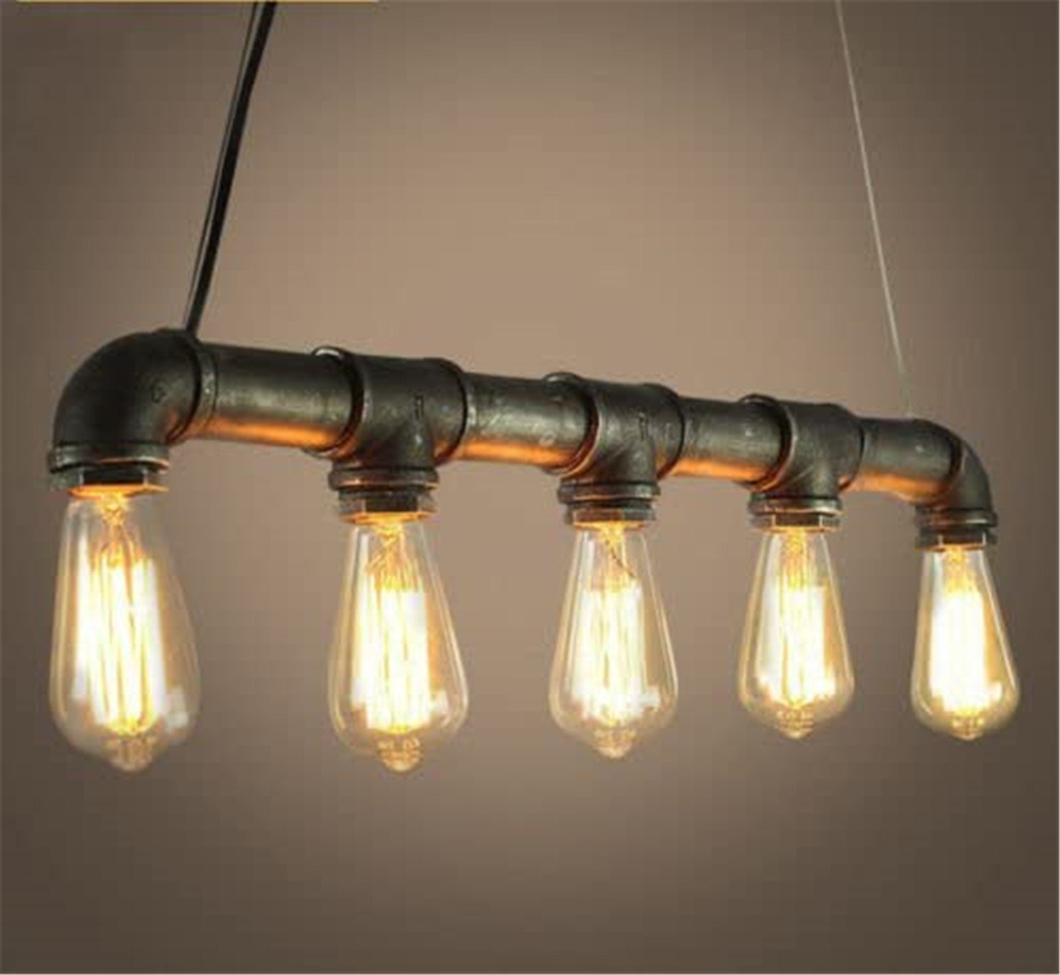 Williston Forge Industrial Vintage Metal Water Pipe Pendant Light ...