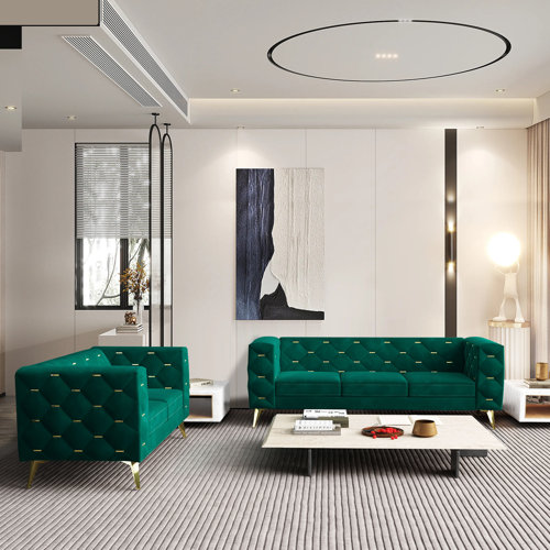 Rosdorf Park Jensyn 2 - Piece Velvet Living Room Set | Wayfair