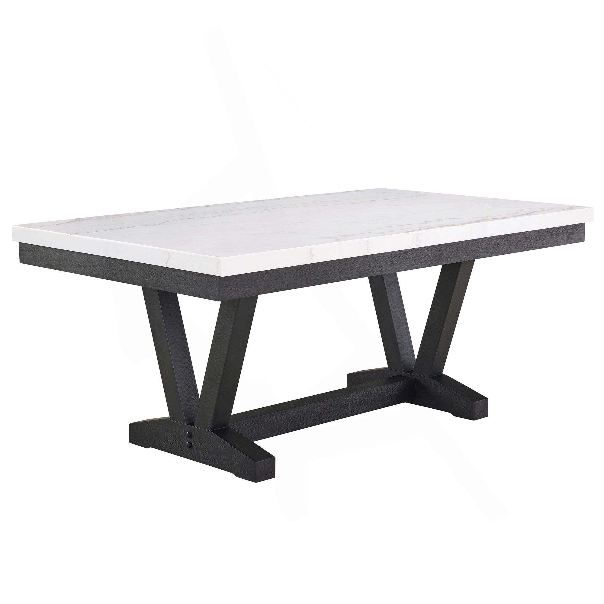 Wentygam 1Pc Transitional Modern Formal Dining Table White Genuine ...