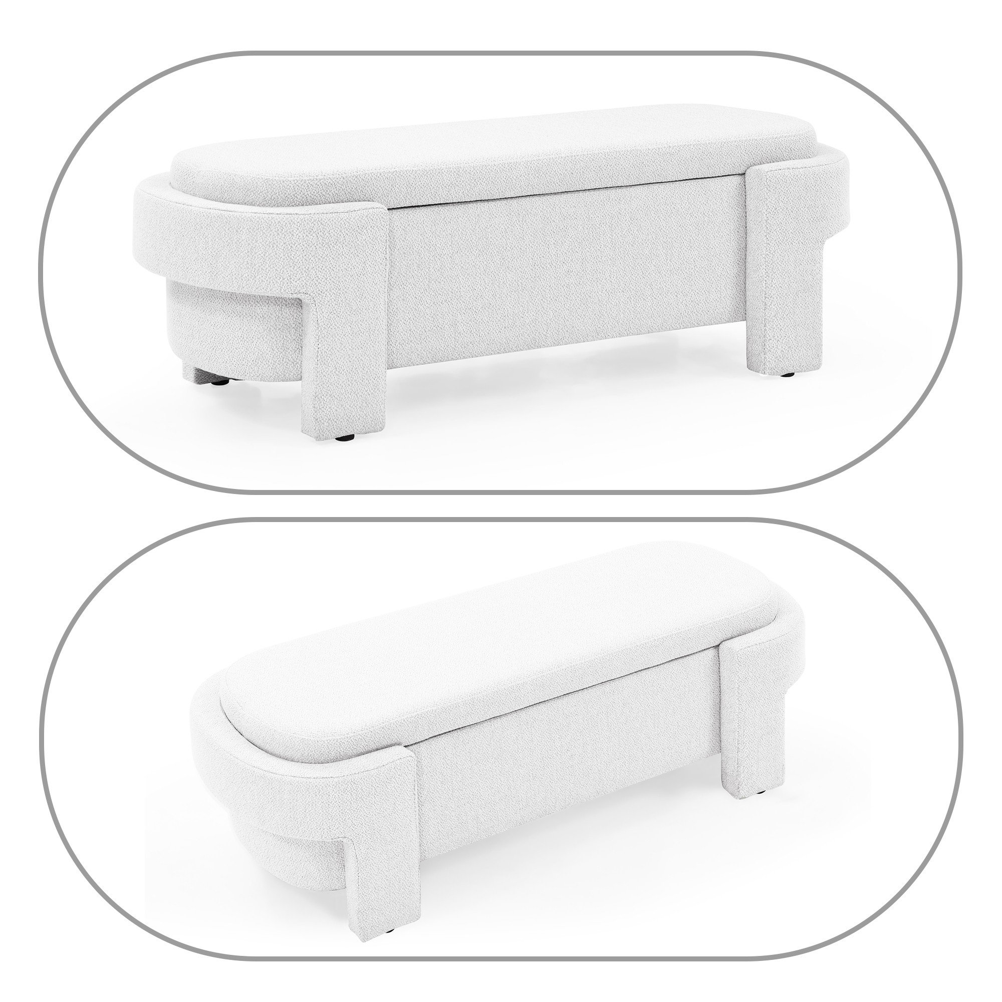 Ivy Bronx Modern And Comfortable Upholstered Bench With Hidden Storage ...