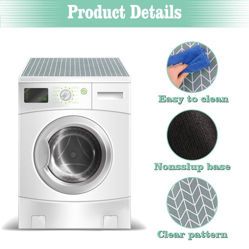 OUMIKEJI Washer And Dryer Covers, 2 Pieces Washer Dryer Top Protector ...