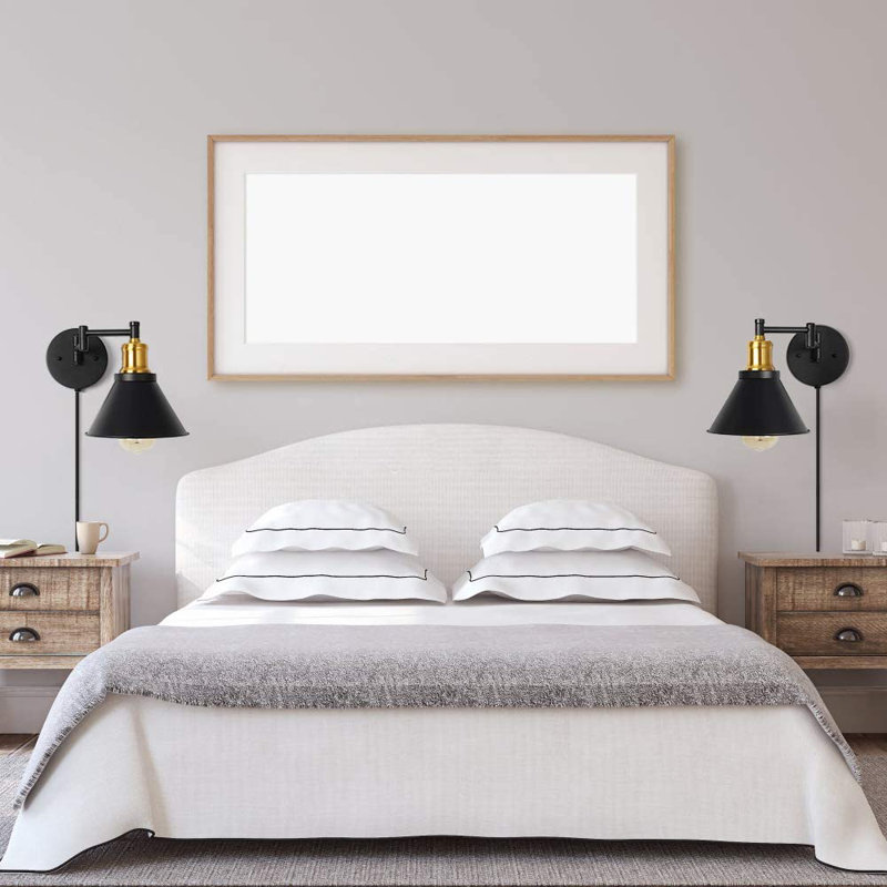 Beachcrest Home™ Lemaire 1 - Light Plug-in Black Swing Arm & Reviews ...