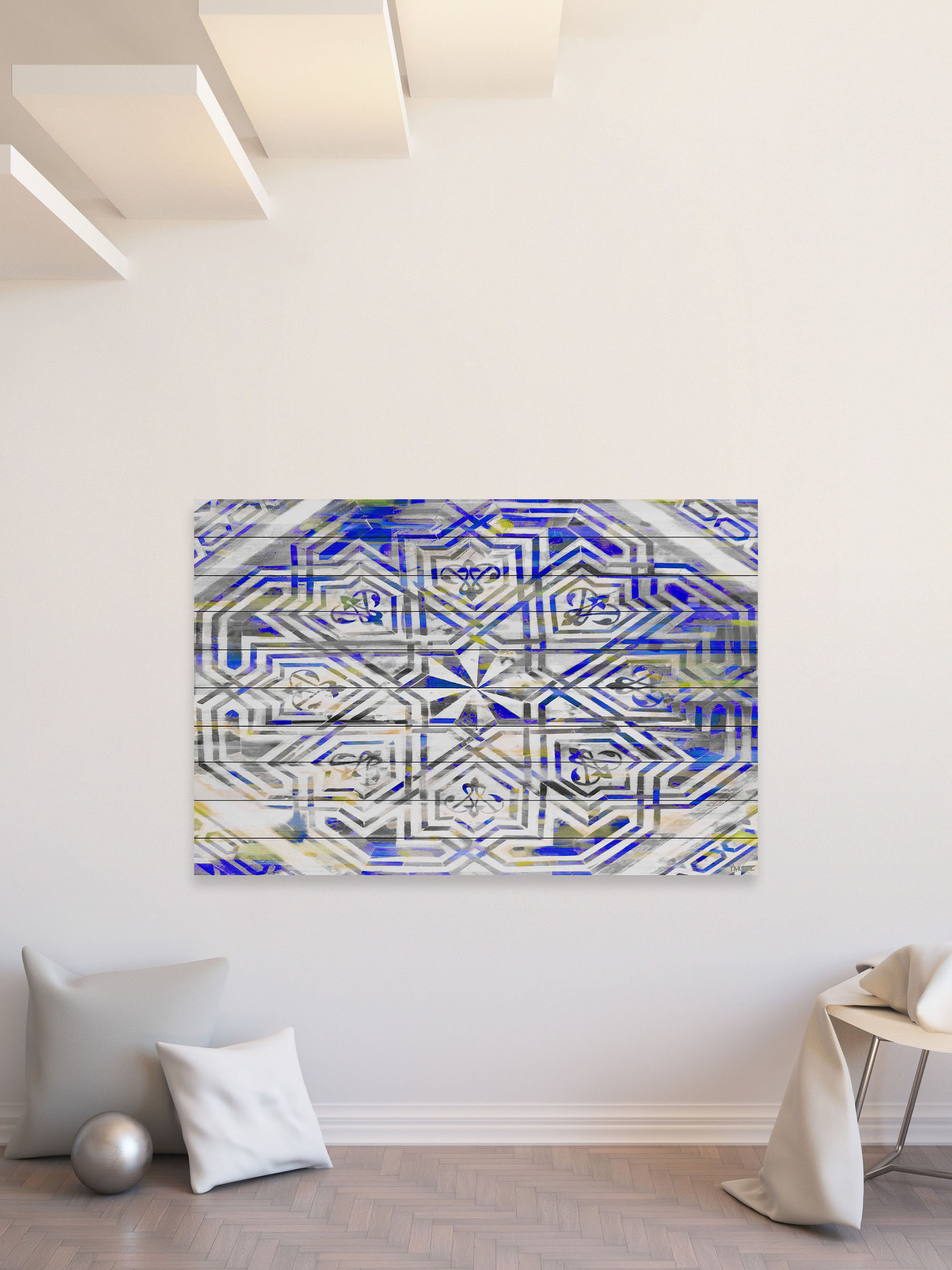 Bungalow Rose 'Beni Chikar' Print On White Wood | Wayfair