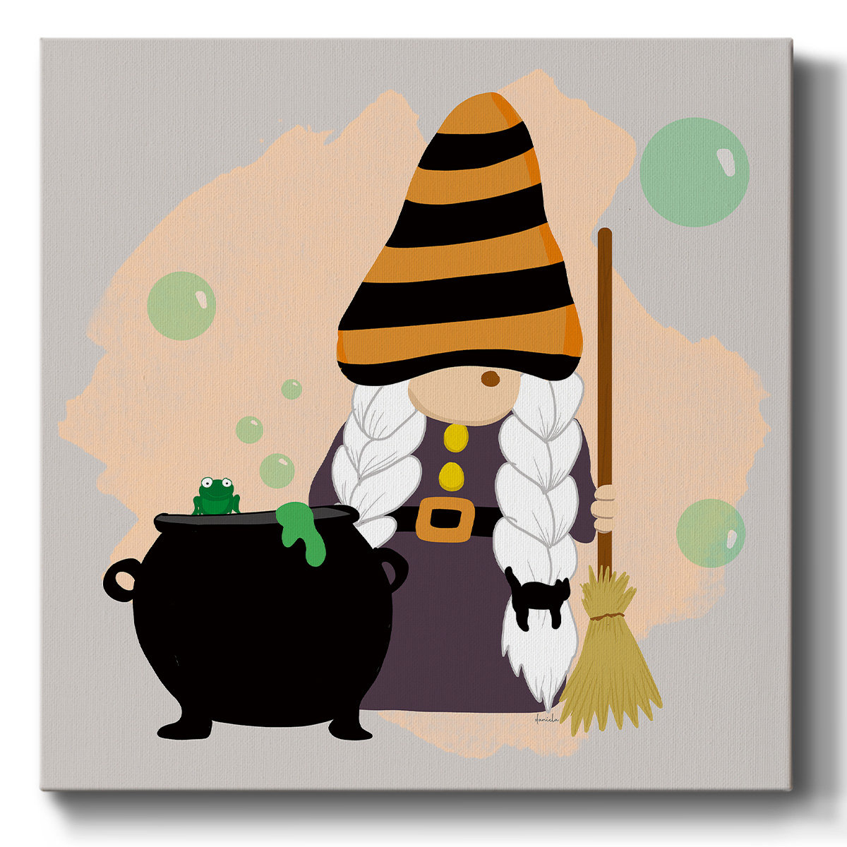 Trinx Witchy Gnome-Gallery Wrapped Canvas 48391 R - Wayfair Canada