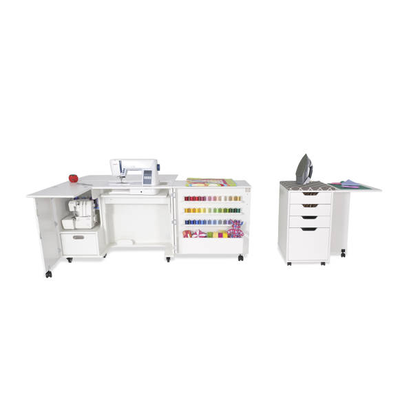 Arrow Sewing 70.62'' x 59.87'' Foldable Sewing Table with Sewing ...