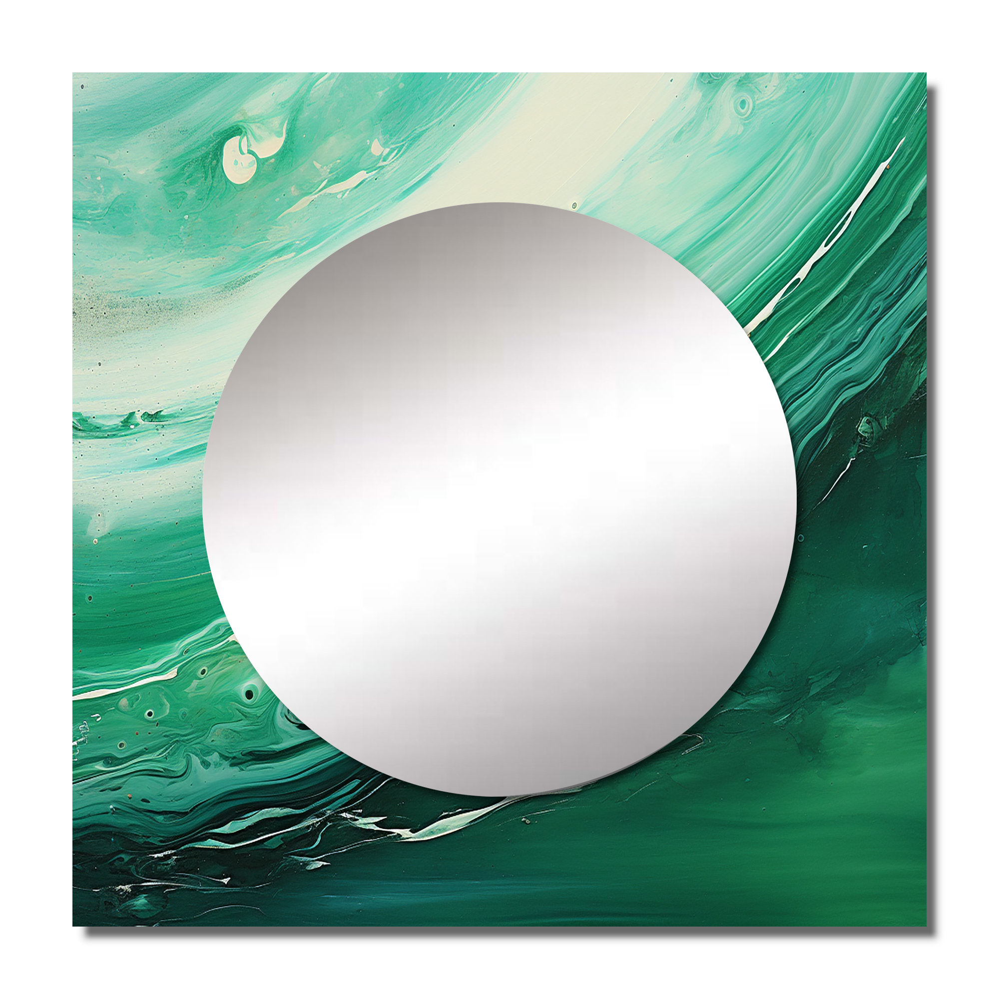 East Urban Home Froilan - Our Solar System Square Mirror Wall Decor For ...