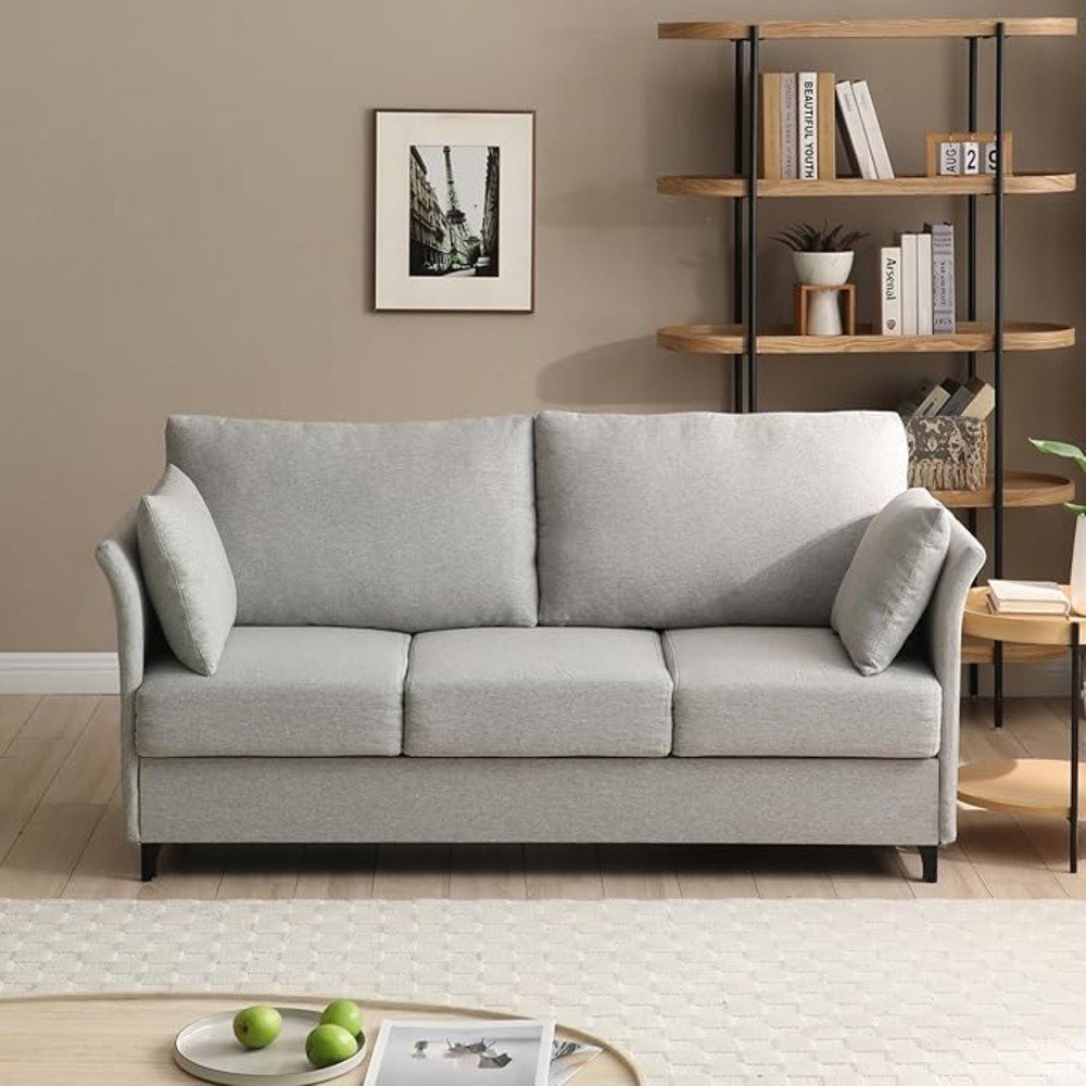 Corrigan Studio Mid Century Modern Sofa 3 Seat Couch Sofa 65.35" W Deep ...