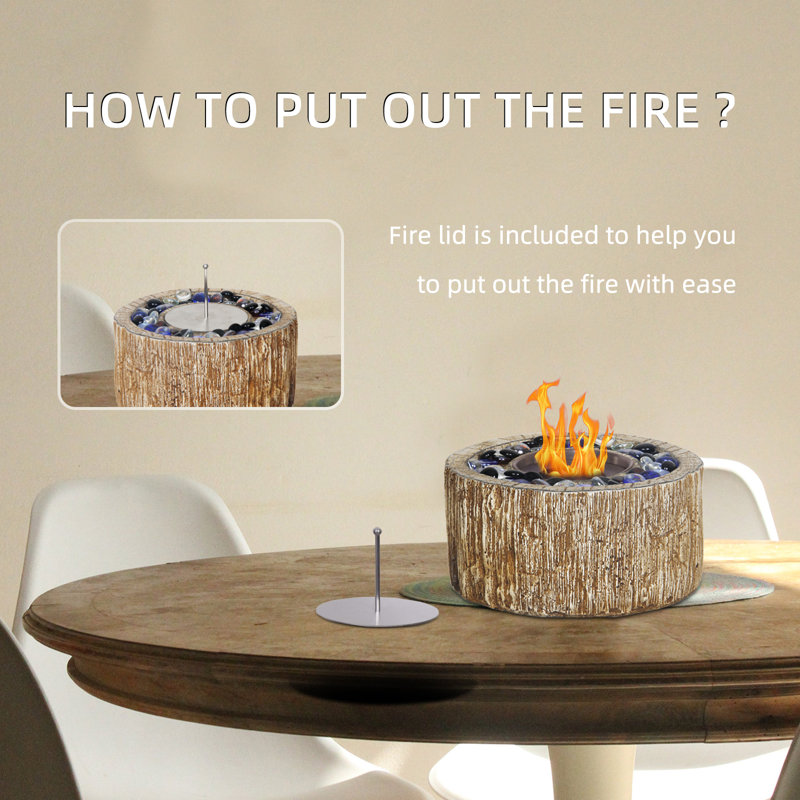 Afterglow Round TerraFab Tabletop Fire Bowl | Wayfair