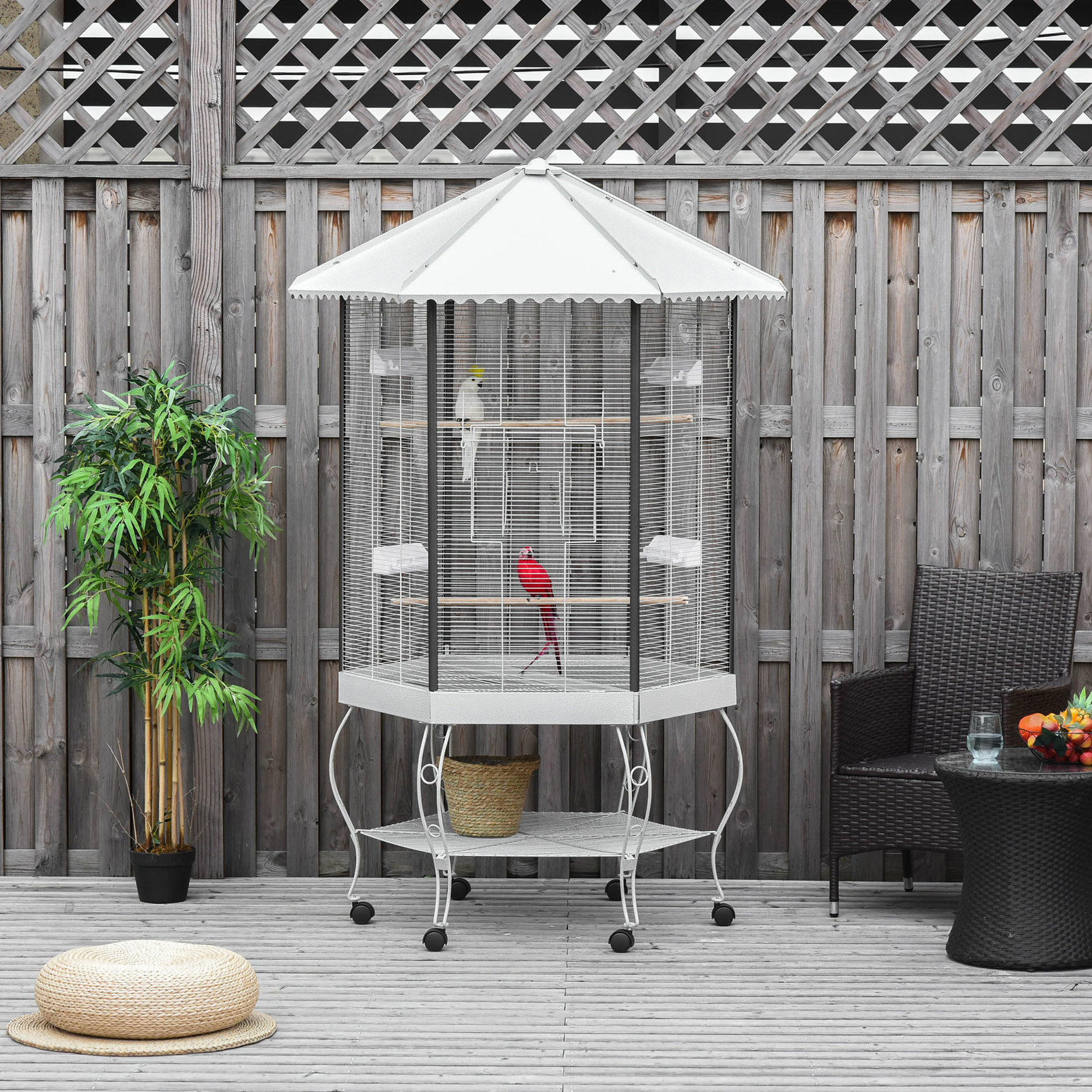 Tucker Murphy Pet™ 77" Flight Cage Aviary, Spacious With User- Storage ...