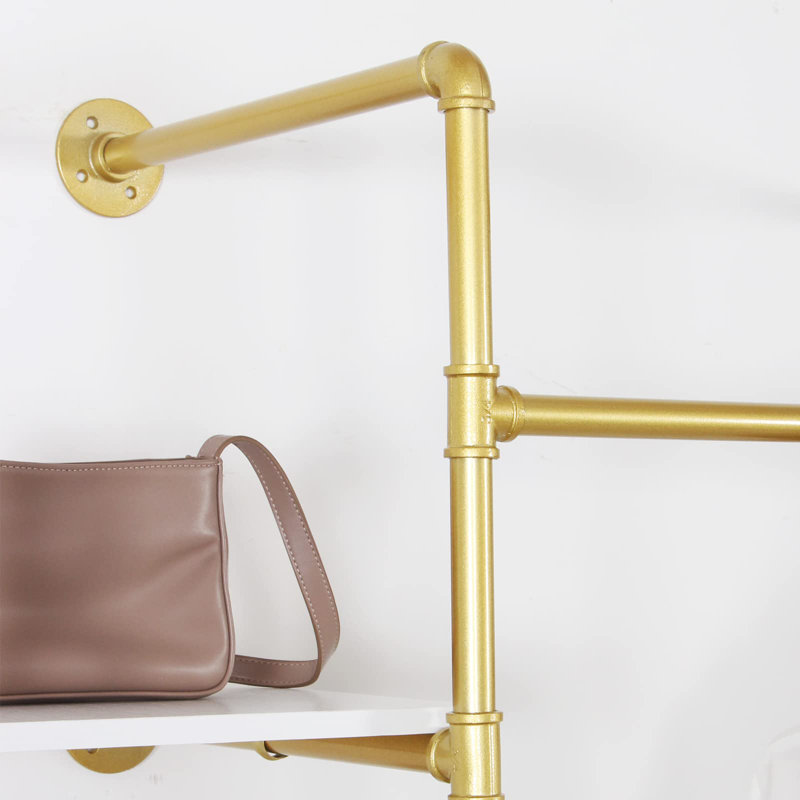 Wendes Kem Metal Wall Mounted Clothes Rack | Wayfair