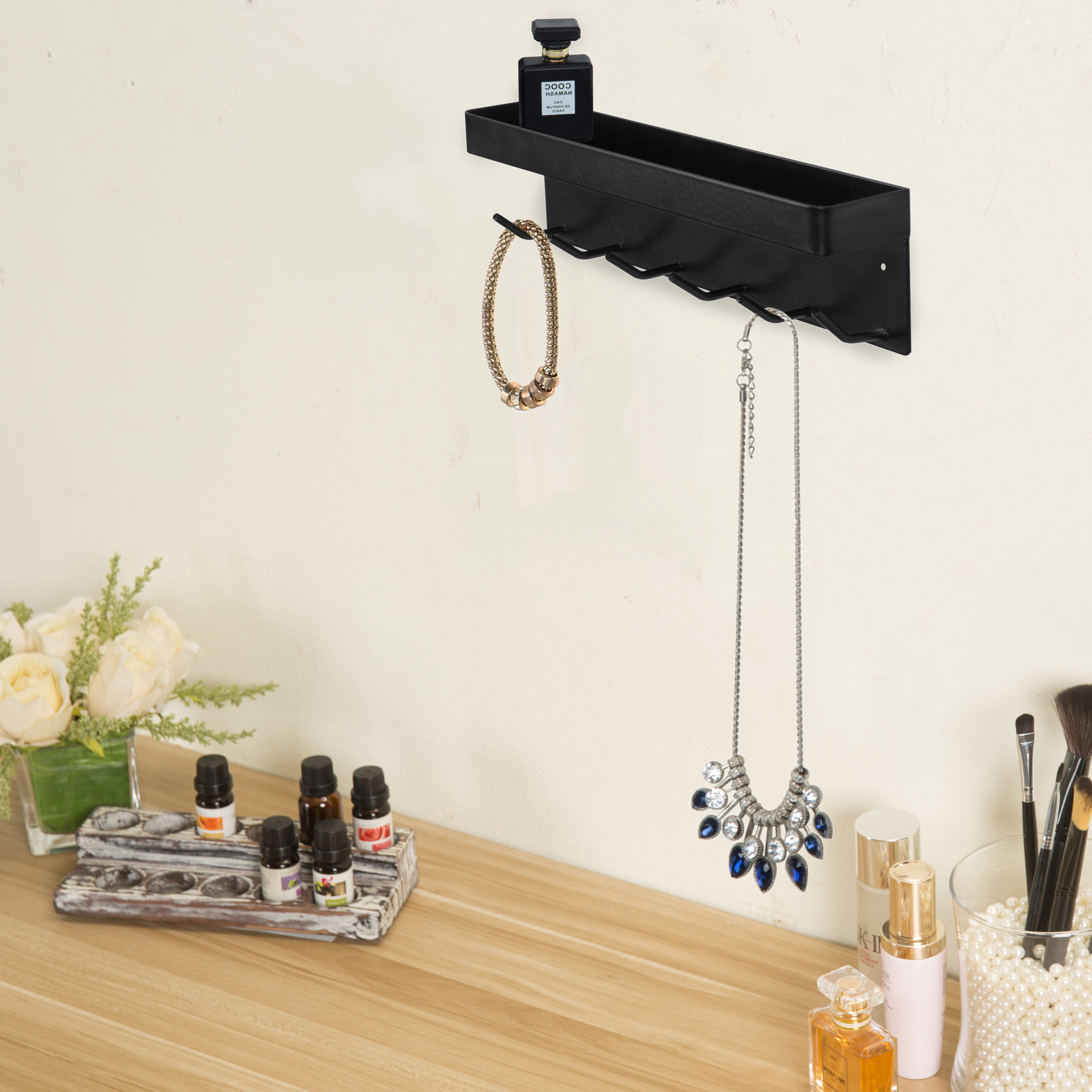 Ebern Designs Wall Mounted Jewellery Organizer Rack - Wayfair Canada