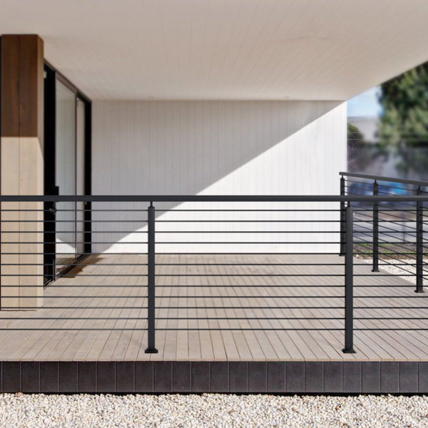 VEVOR Steel Cable Railing Post with Pre-Drilled Horizontal Holes for ...