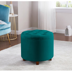Rosdorf Park Crompton Velvet Ottoman & Reviews | Wayfair