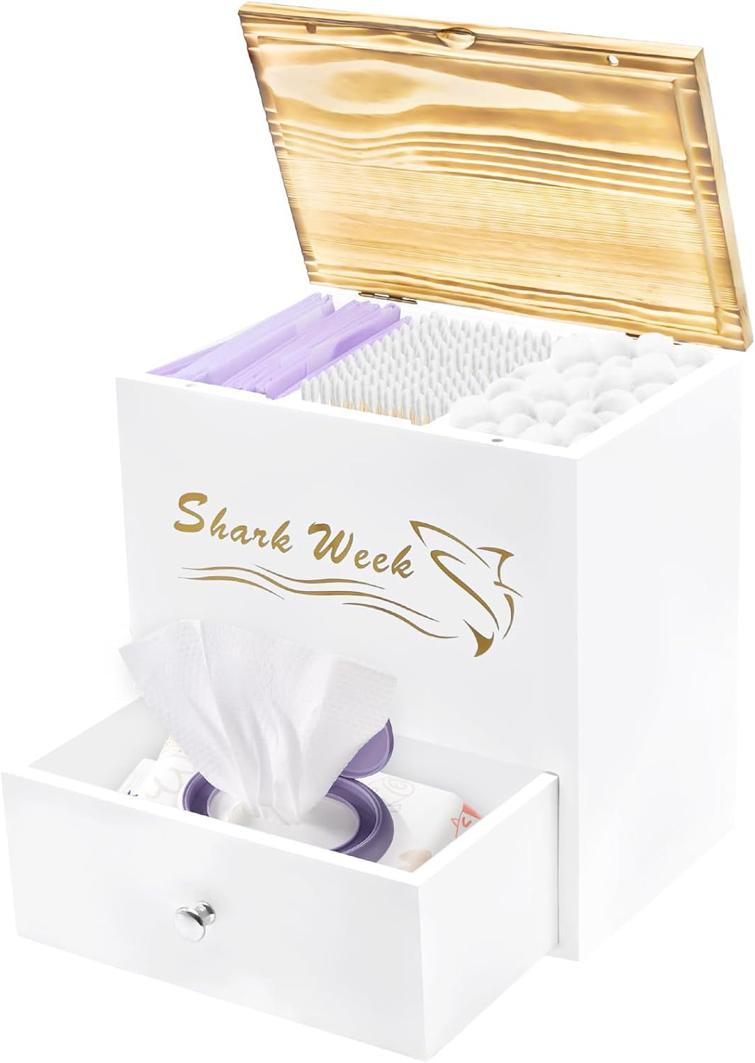 Hokku Designs Tampon Holder For Bathroom, Tampon Storage With Lid ...