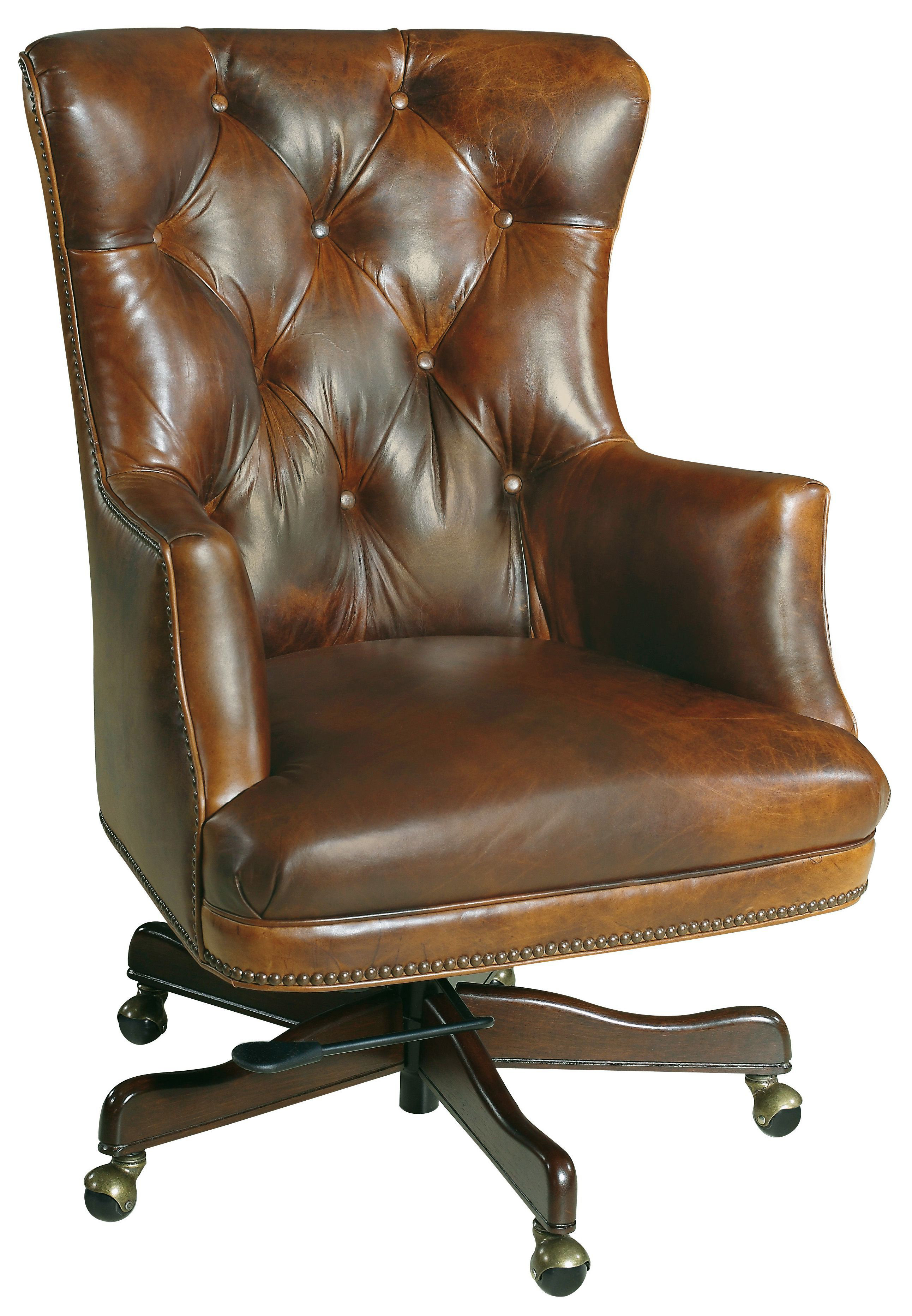 Hooker Furniture Parthenon Genuine Leather Executive Chair & Reviews ...