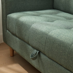 DormCo 48.8'' Square Arm Mini Sofa with Storage | Wayfair