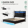 Wrought Studio™ Charred Wood With Silent Storage Bed With Quick ...