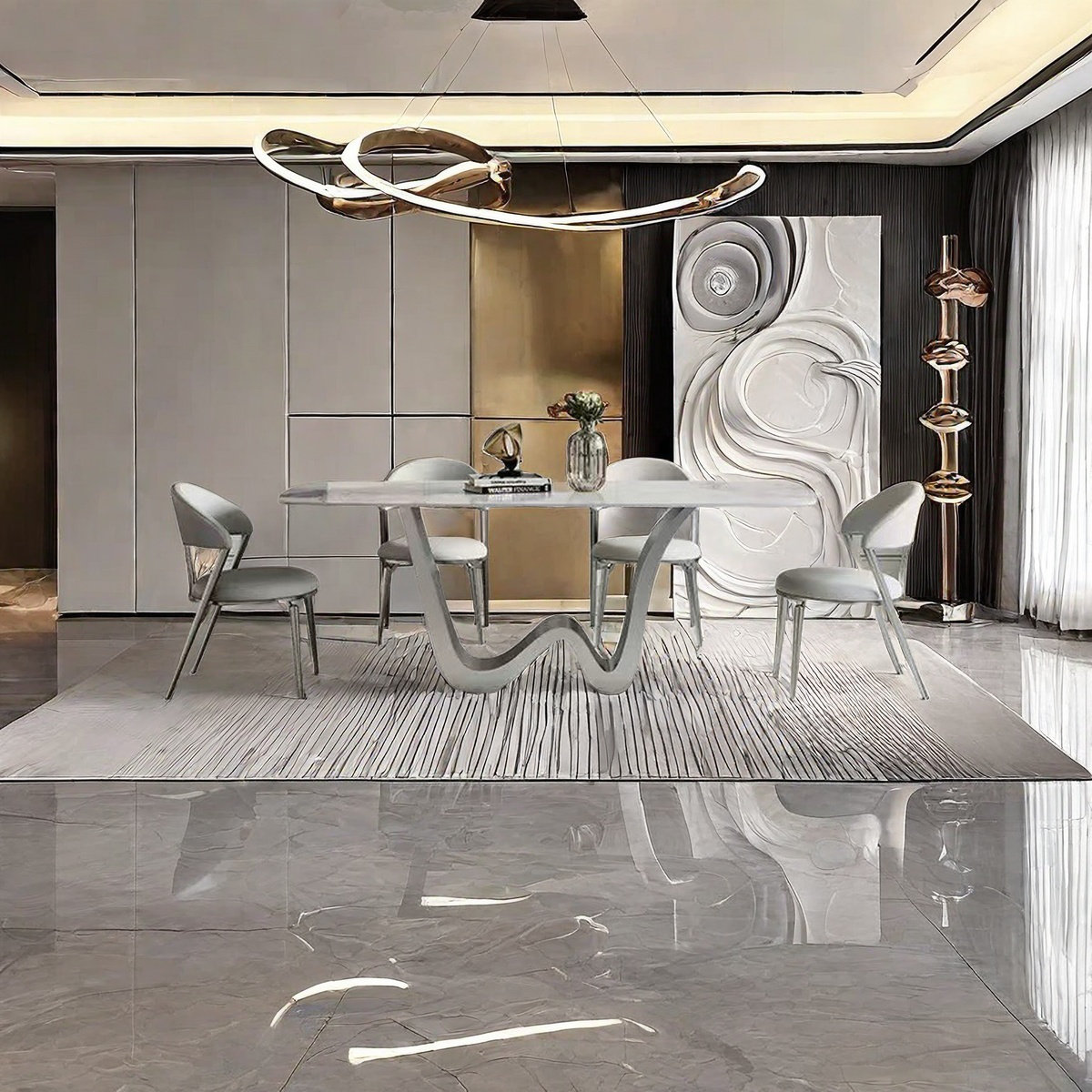 Animoe D Furniture Modern Thickened Rock Plate Dining Table | Wayfair