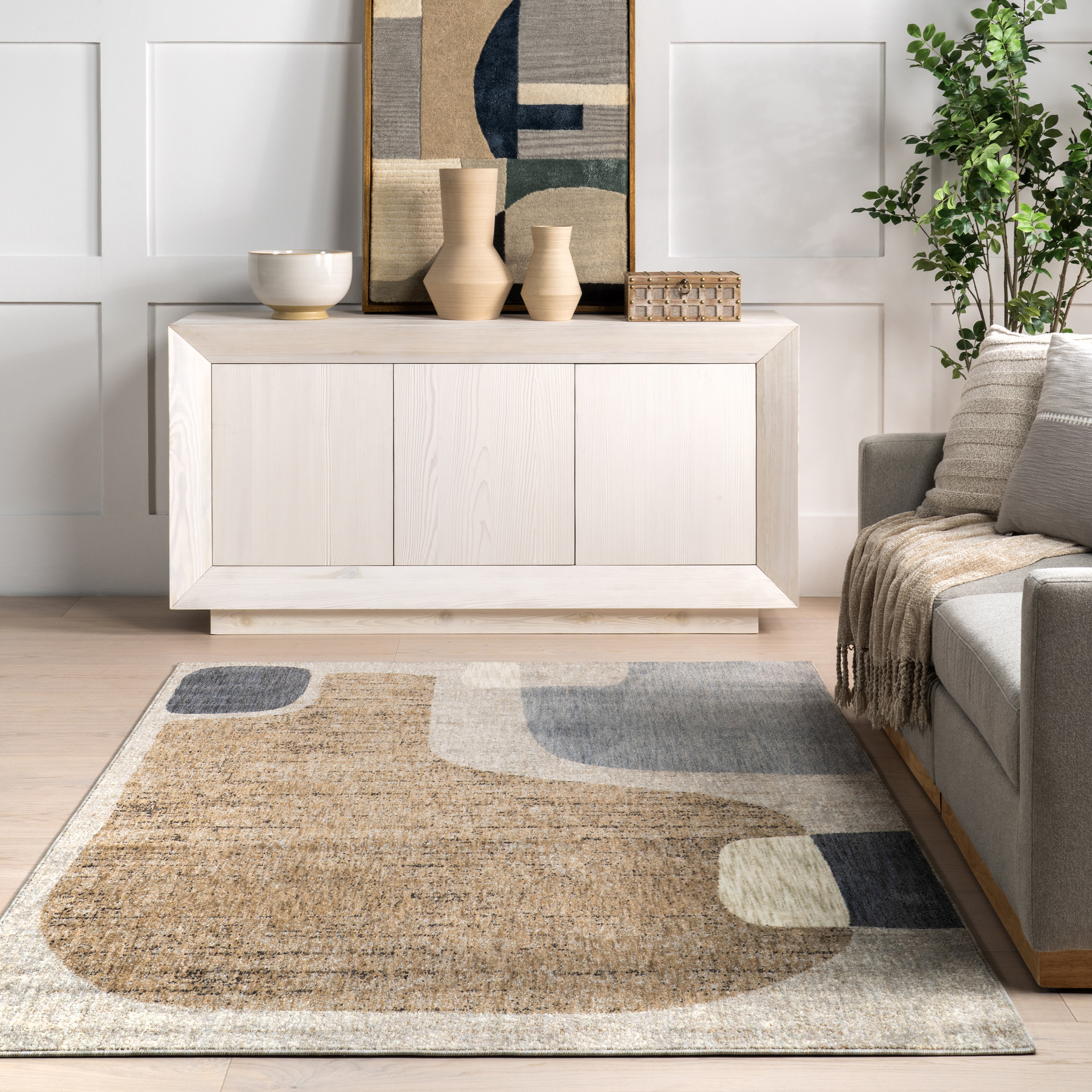Ivy Bronx Ryanna Mid-Century Modern Abstract Area Rug & Reviews | Wayfair