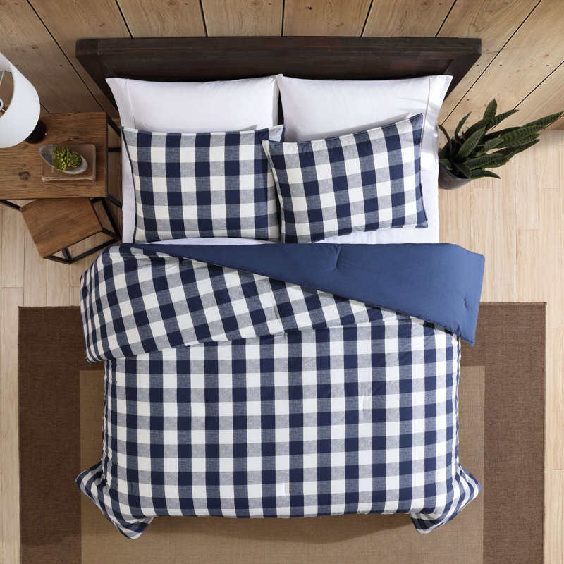Eddie Bauer Lakehouse Plaid Blue Comforter Set & Reviews | Wayfair