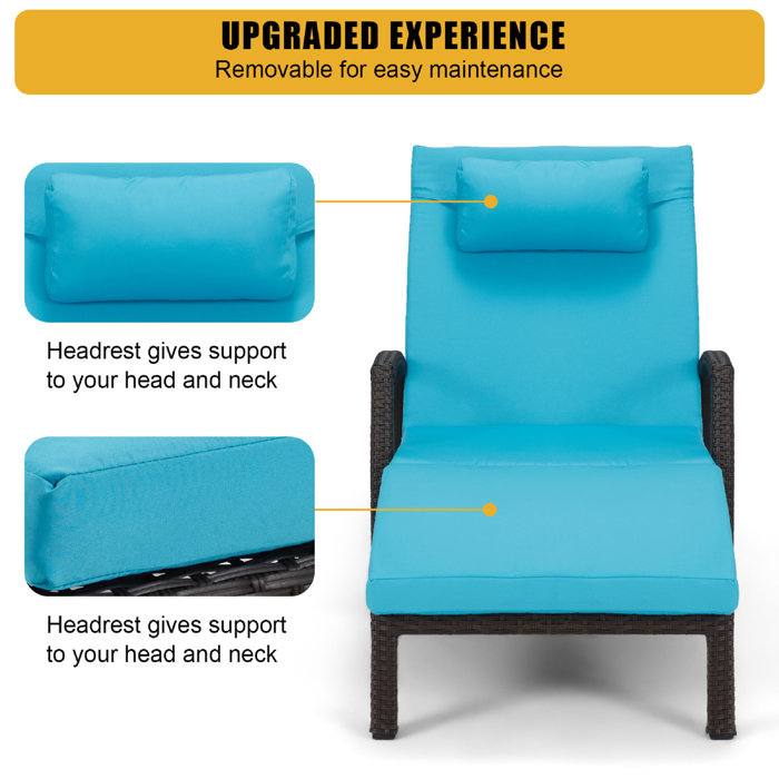 Latitude Run® Miluse Outdoor Wicker Chaise Lounge - Set of 2 & Reviews ...