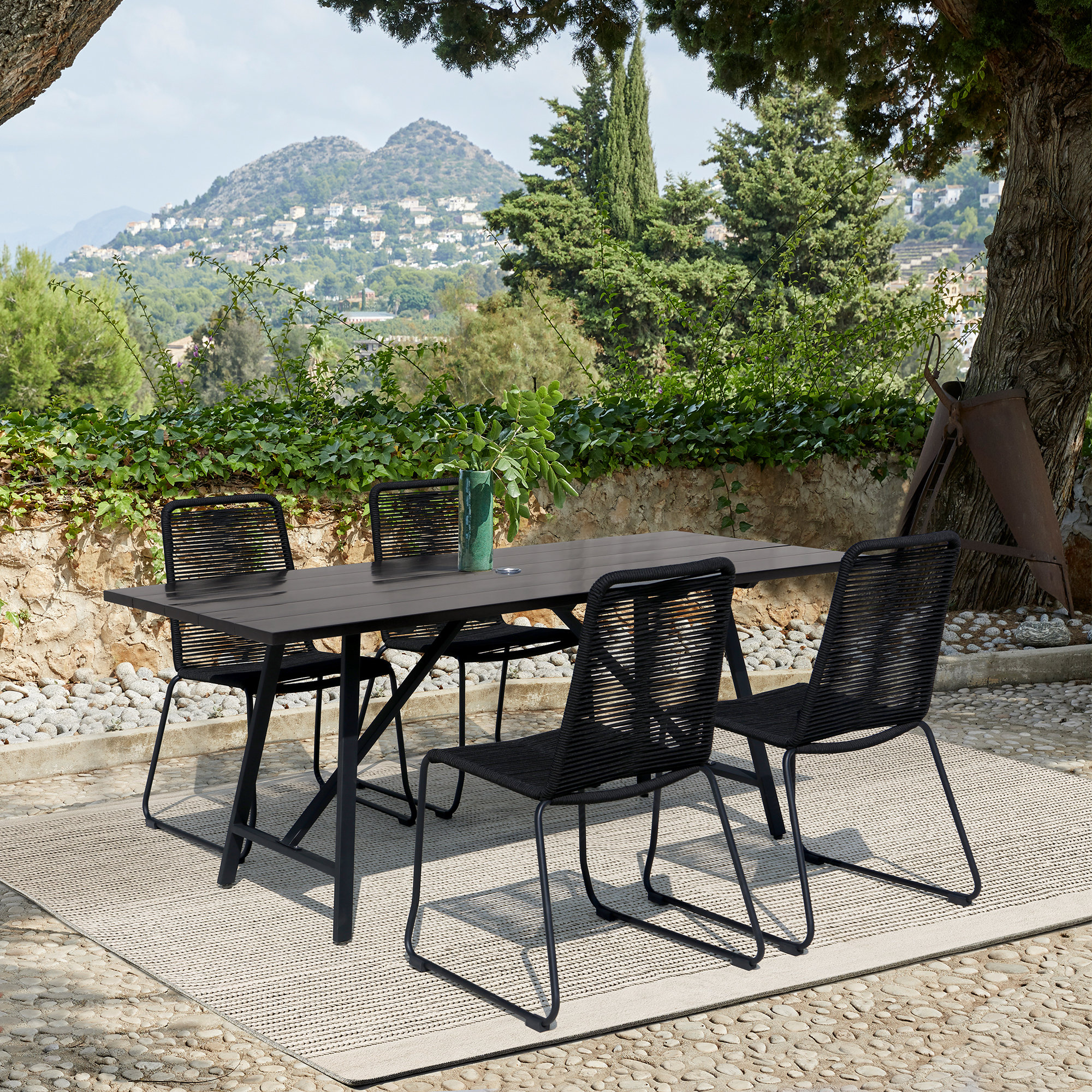 AllModern Rectangular 4 - Person 32" Long Dining Set with Cushions ...