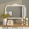 Ophelia & Co. Wooden Scroll Room Wall Mirror with Curved Corners and ...