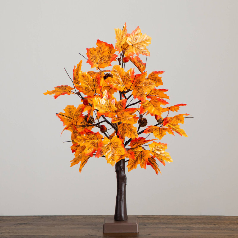 Ophelia & Co. 2Ft. Pre-Lit Autumn Maple Artificial Fall Tree With ...
